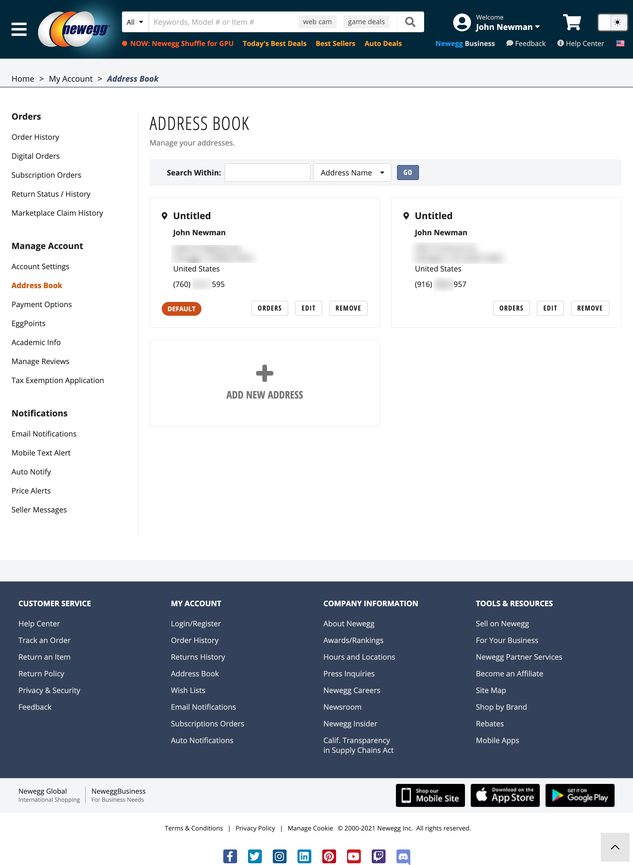 178 ‘Address Book’ Design Examples – Baymard Institute