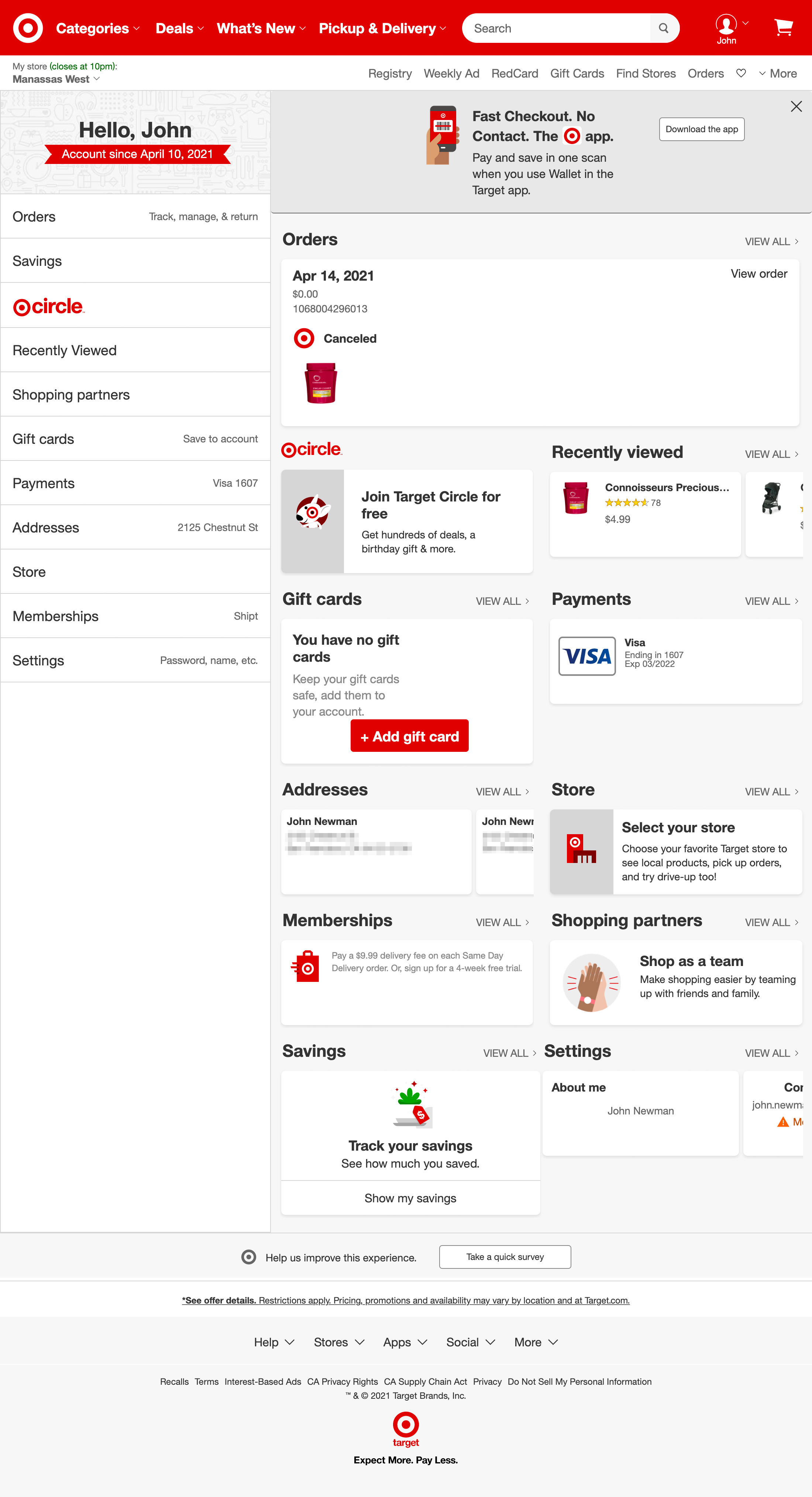 Target’s Account Dashboard – 325 of 517 Account Dashboard Examples ...