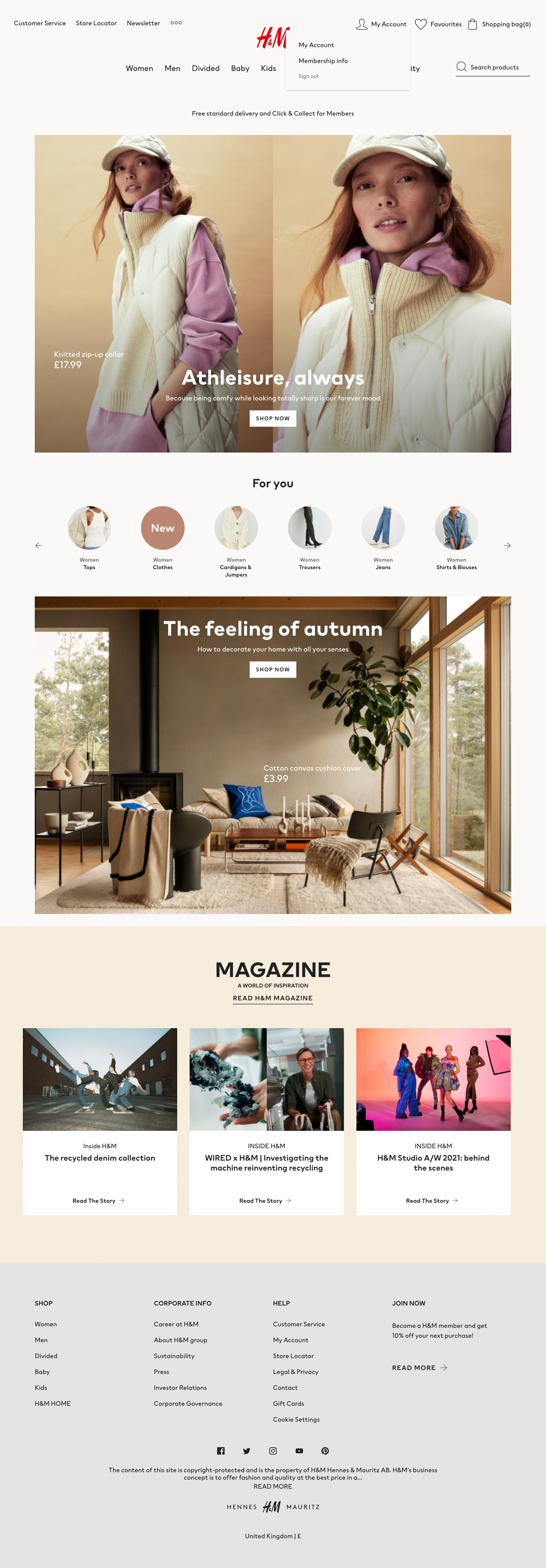 188 ‘‘My Account’ Drop-Down’ Design Examples – Baymard Institute