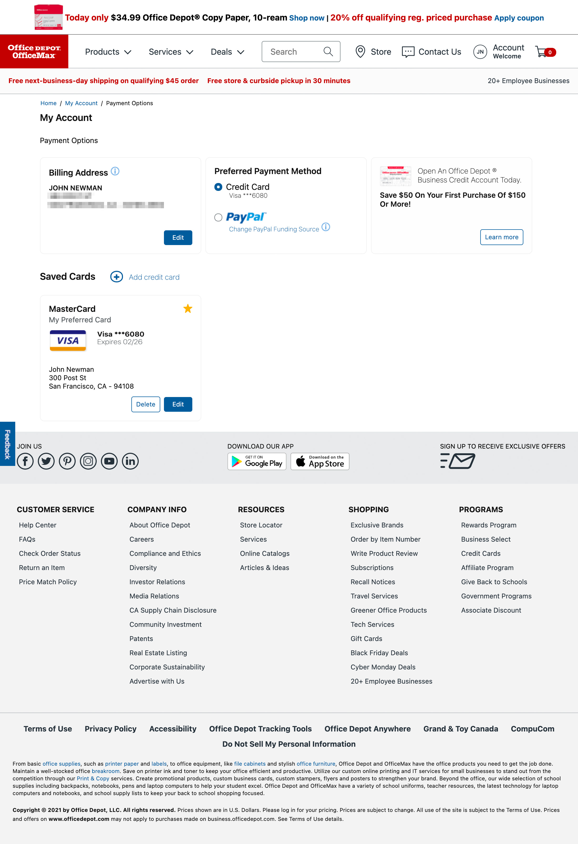 Office Depot’s Stored Credit Cards – 213 of 305 Stored Credit Cards ...