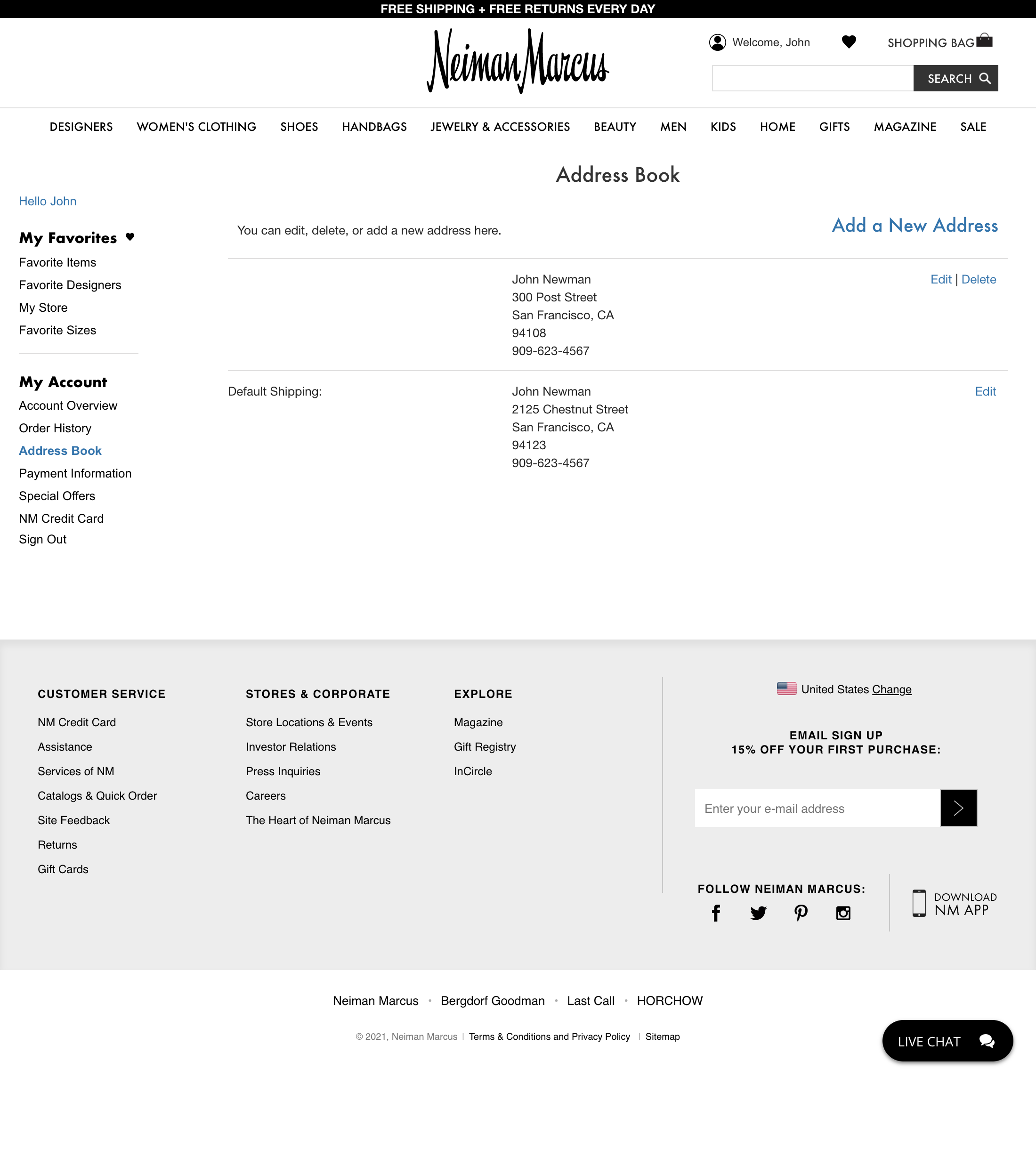 137 ‘Address Book’ Design Examples – Baymard Institute