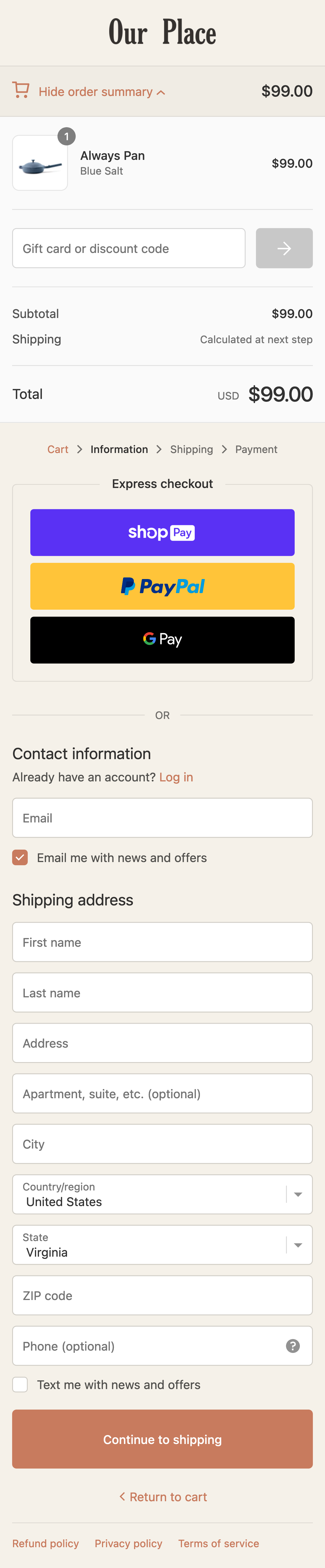 593 ‘Shipping Address’ Design Examples – Baymard Institute