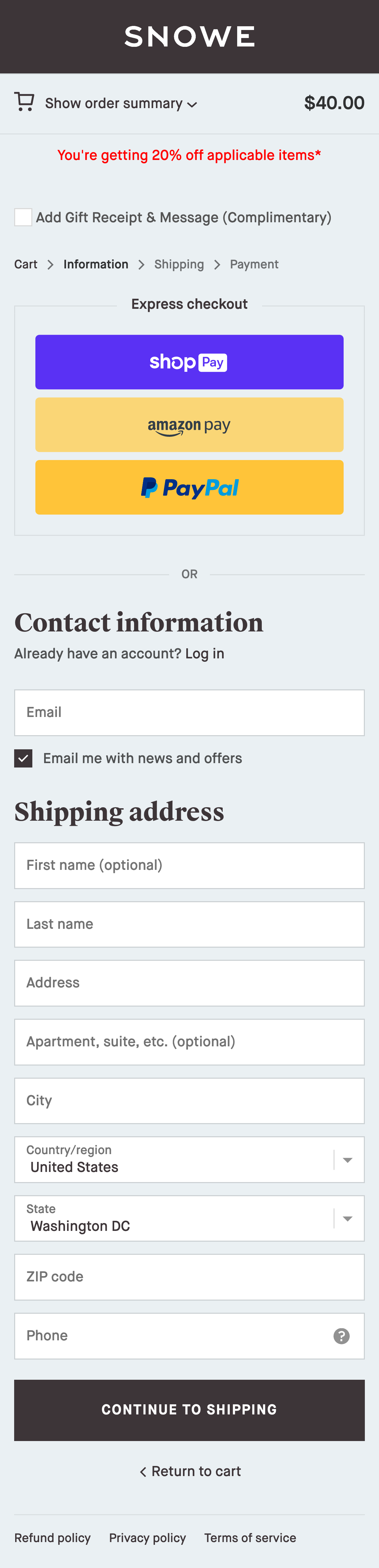 593 ‘Shipping Address’ Design Examples – Baymard Institute
