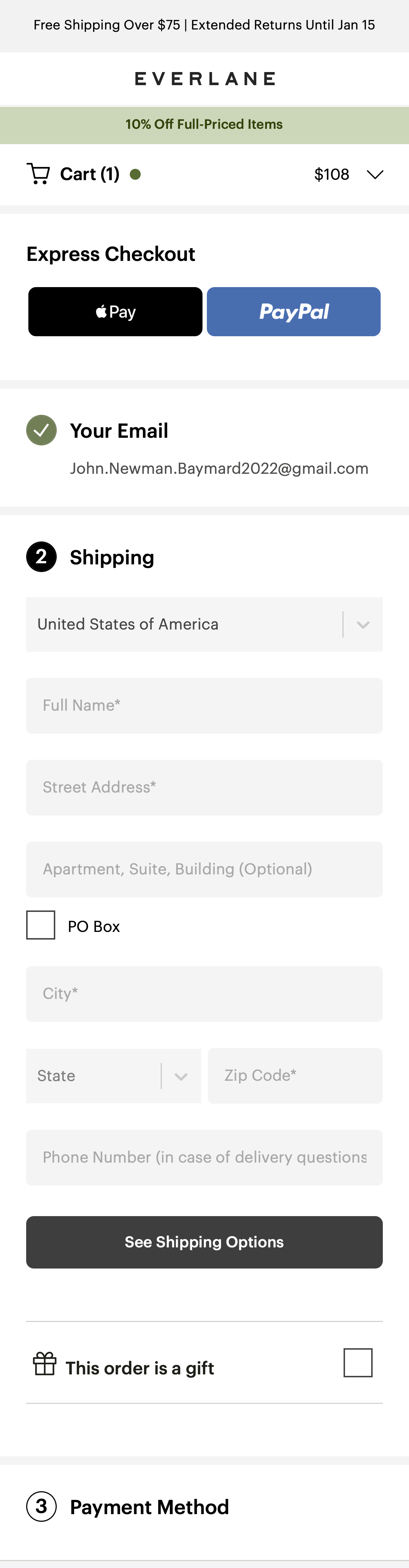 593 ‘Shipping Address’ Design Examples – Baymard Institute