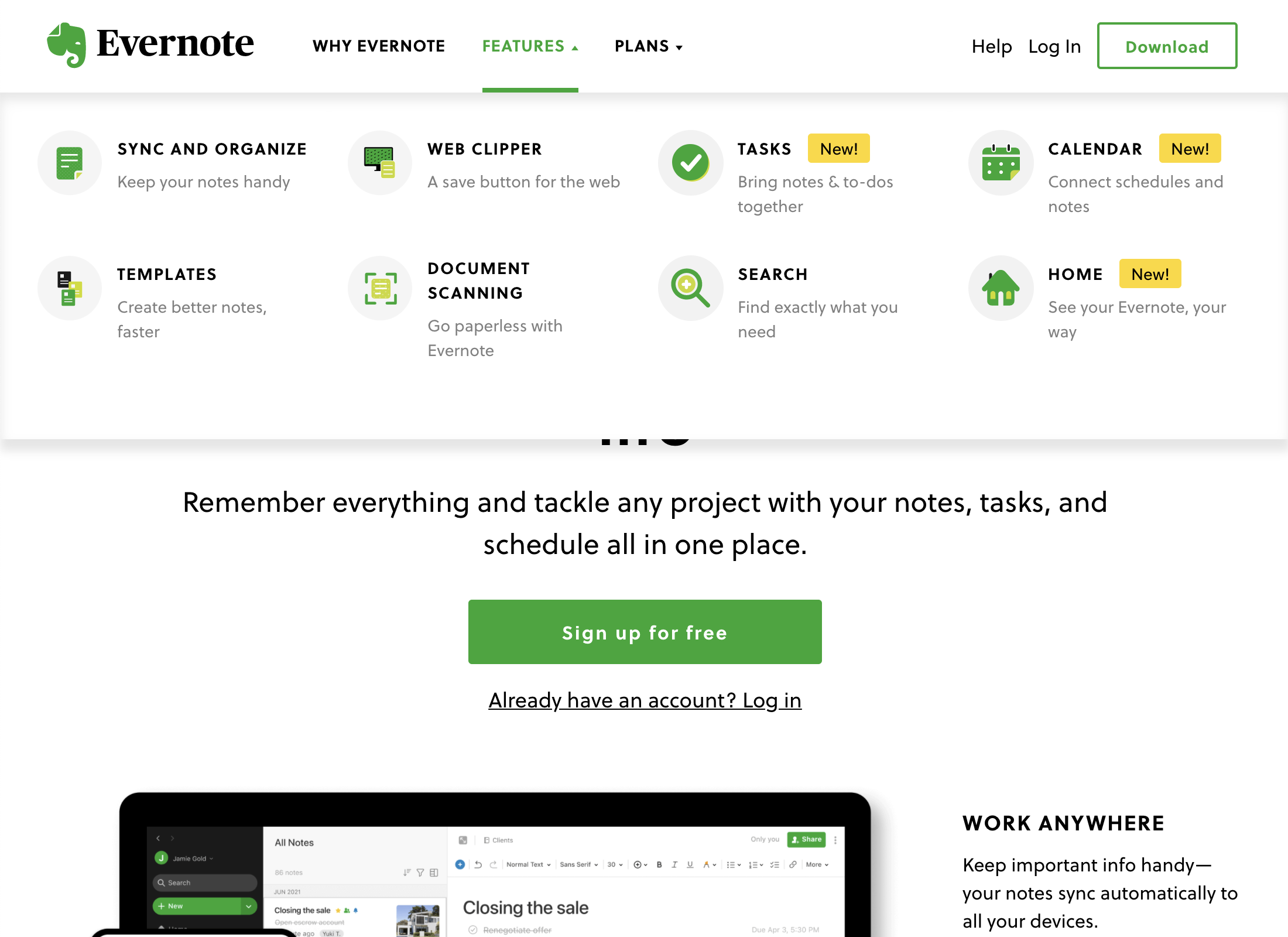 Evernote UX Case Study – Baymard Institute